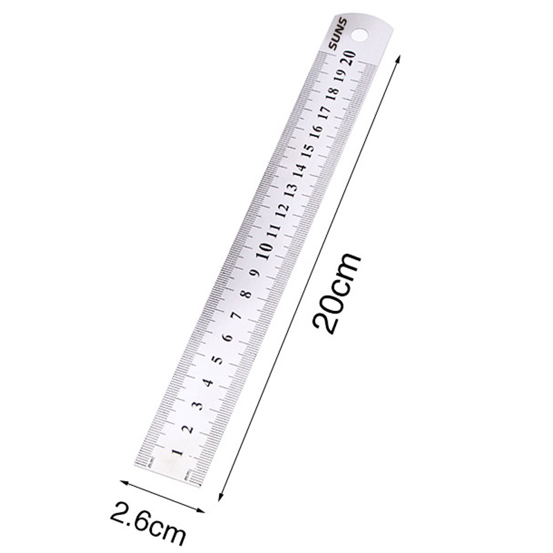 20CM Stainless Steel Ruler Stationery Office 20CM Stainless Steel Ruler Stationery Office